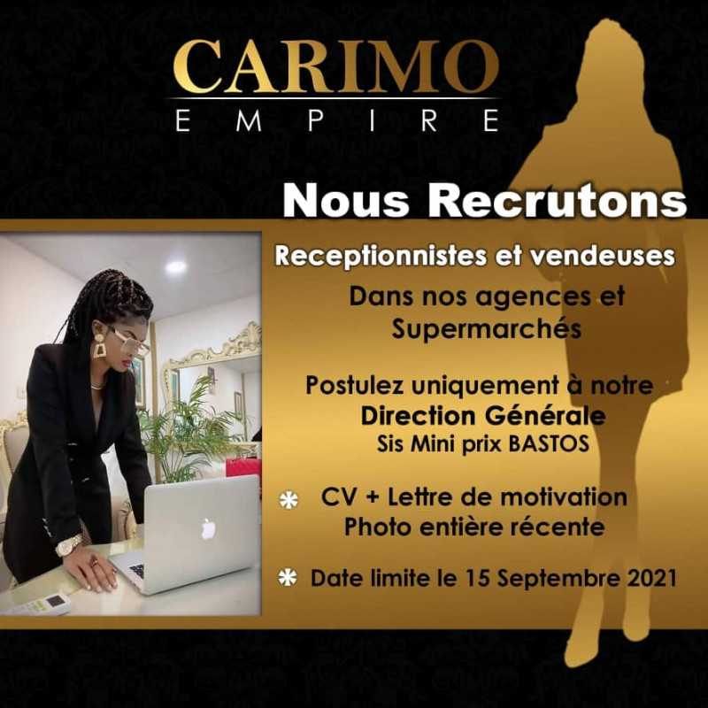 CARIMO EMPIRE – Réceptionnistes Vendeuses
